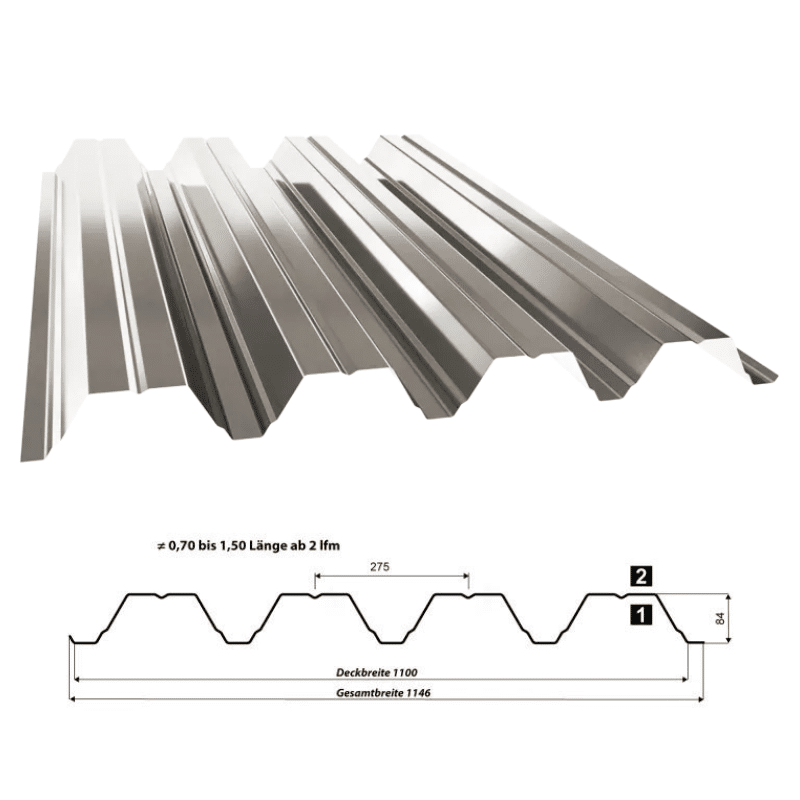Hochprofile TP85–TP200 bis 1,50 mm – robust & langlebig
